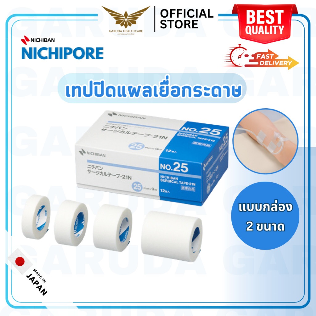 พร้อมส่ง】 NICHIBAN Nichipore Surgical Tape สก๊อตเทปปิดแผล เยื่อกระดาษ ...