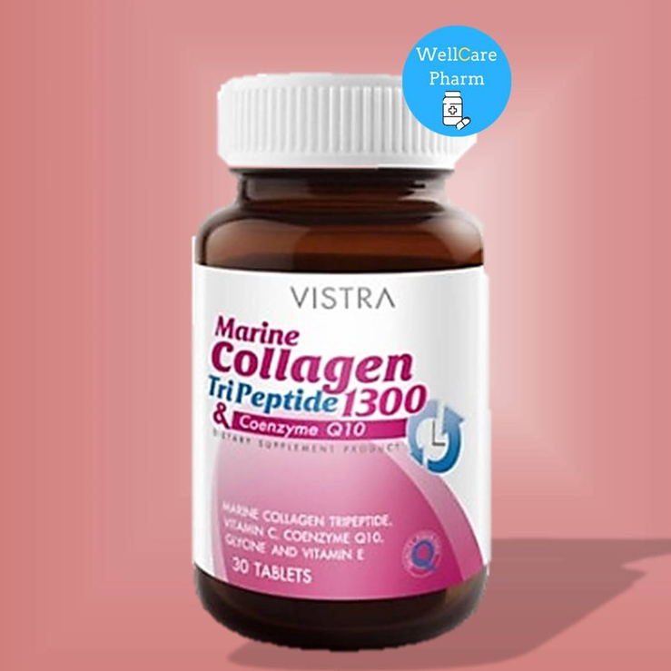 VISTRA Marine Collagen TriPeptide 1300 MG 30 เม็ด | Shopee Thailand