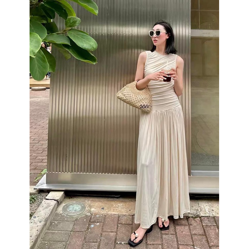 Mogwany พร้อมส่ง S //พรี M,L Emily pearl Dress เดรสยาวสีครีมทรงสวย ดู ...