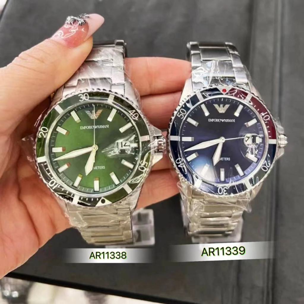 ของแท้100% EMPORIO ARMANI AR11338 AR11339 Mens Diver Chronogrph | Shopee Thailand