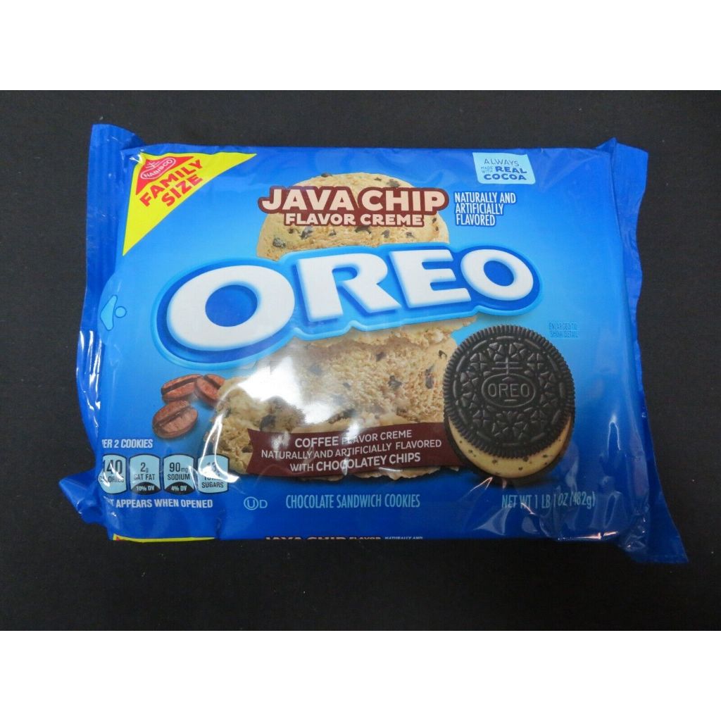 Nabisco Family Size Oreo Java Chip Coffee Flavor Creme Chocolate Chips ...
