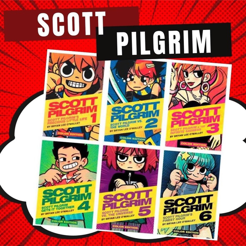 หนังสือ Scott Pilgrim ชุด 6 เล่ม comic graphic novel แนะนำ | Shopee ...