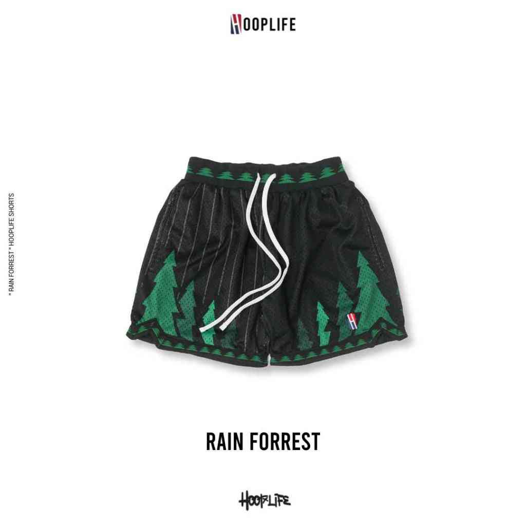 กางเกงขาสั้นแนวสตรีท บาสเก็ตบอล Hooplife ” RAIN FOREST ” RETRO SHORTS ...