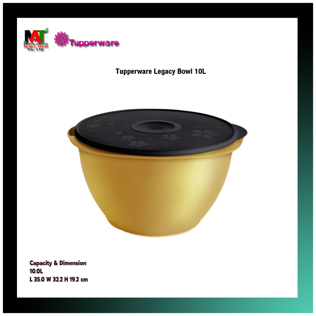 Tupperware รุ่น Legacy Bowl (1) 10.0L จุเยอะ ฝาแน่น ใส่ของเหลวได้ไม่ ...