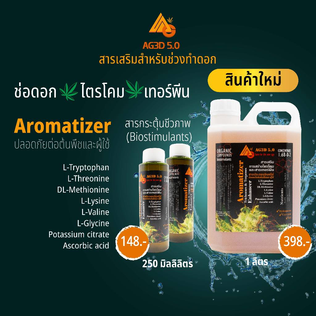 Aromatizer-สารเสริมการสร้างไตรโคมและสารเทอร์พีน-(แกลลอน 1 ลิตร ...