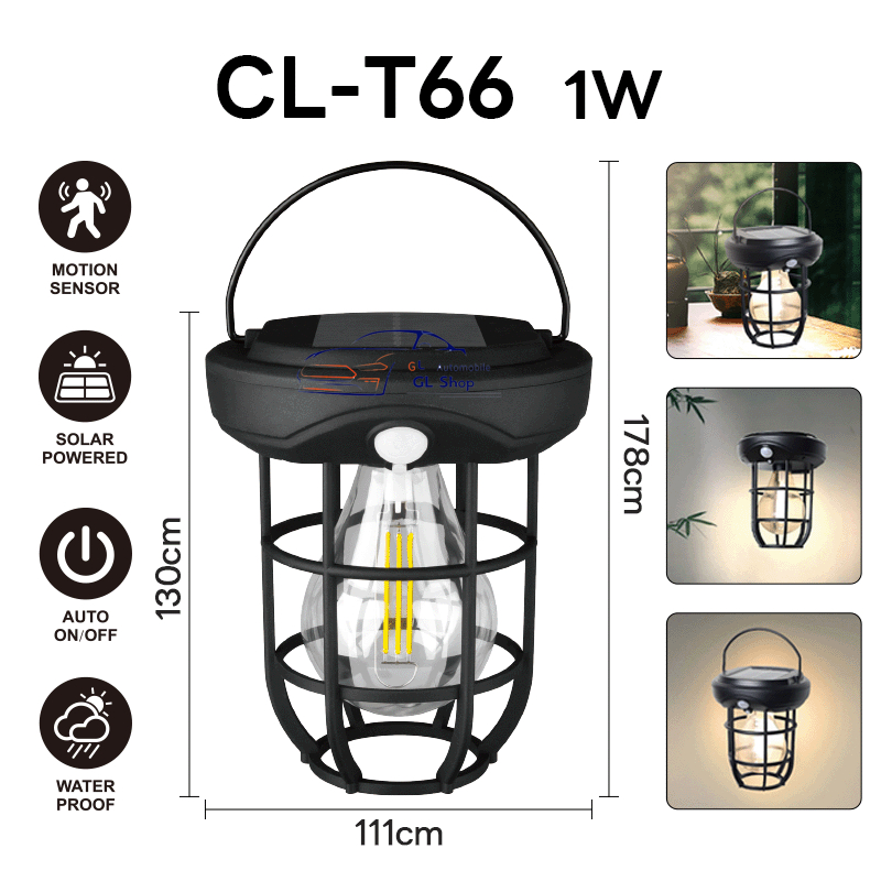 ตะเกียง แคมป์ปิ้งโซล่าเซลล์ LED CL-T66/T88 โคมไฟตะเกียง ,uเซ็นเซอร์ ปิด ...
