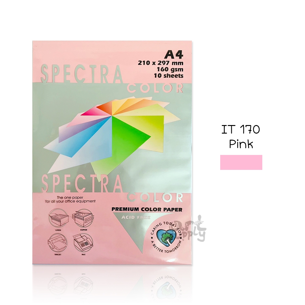 กระดาษสี 2 หน้า Spectra Color Paper A4 160g แพ็ค 10 แผ่น | Shopee Thailand