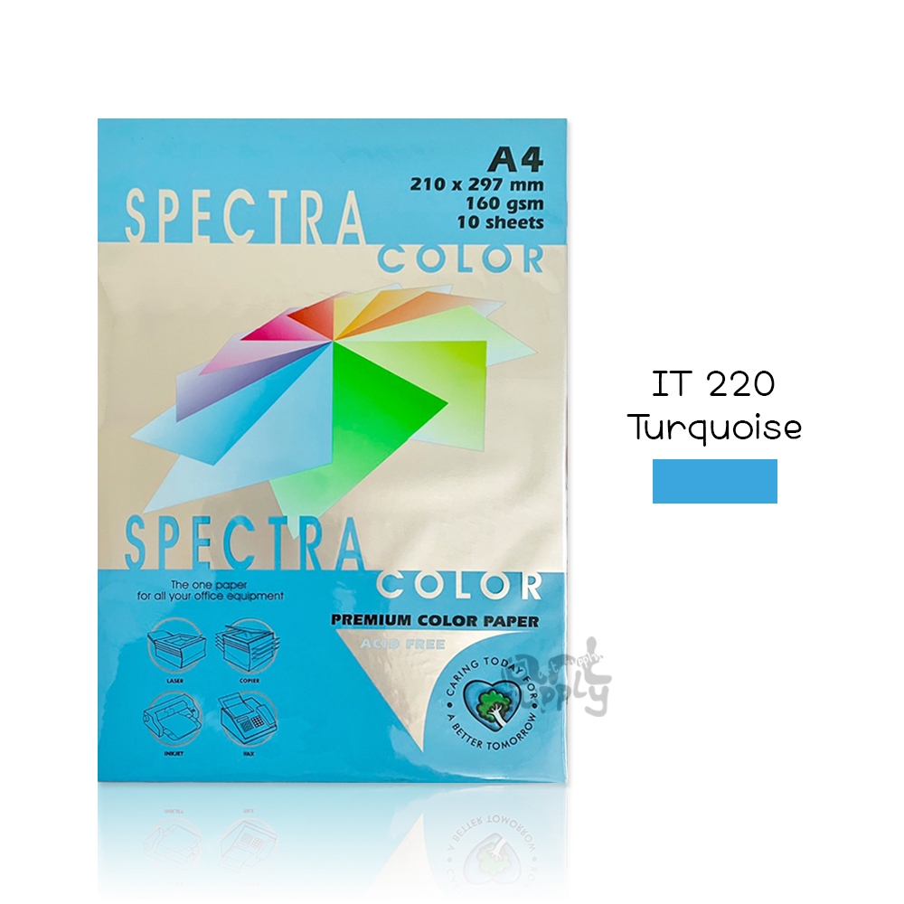 กระดาษสี 2 หน้า Spectra Color Paper A4 160g แพ็ค 10 แผ่น | Shopee Thailand