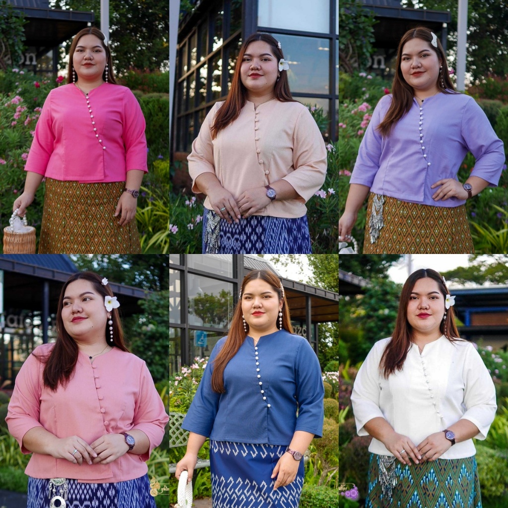 รอบอก 48 52 56 ส่งฟรี เสื้อผ้าลินิน เสื้อพื้นเมือง | Shopee Thailand