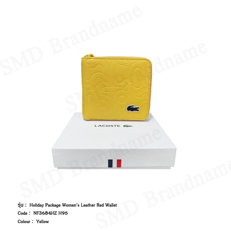 Lacoste กระเป๋าสตางค์ รุ่น Holiday Package Women's Leather Red Wallet ...