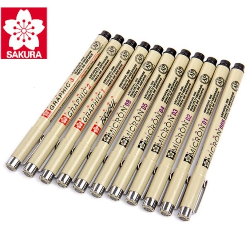 ปากกาตัดเส้น SAKURA Pigma Pen ปากกาพิกม่า | Shopee Thailand