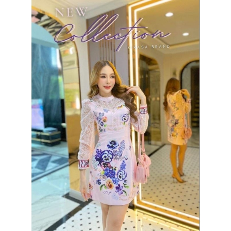 เดรส แบรนด์ Kirasa สีชมพู มือ2 สภาพดี ใ่ส่ครั้งเดียว | Shopee Thailand