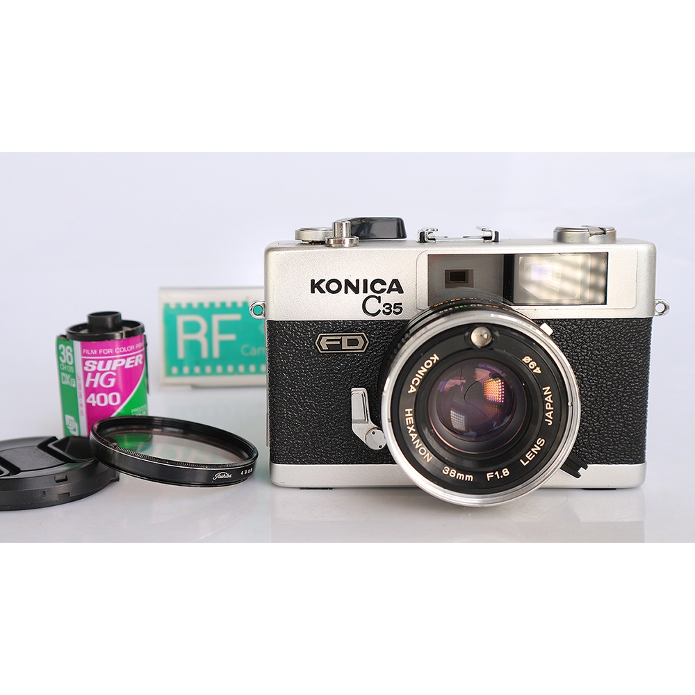 KONICA C35 FD กล้องฟิล์มโคนิก้ารุ่น C35FD พร้อมเลนส์ความคมชัดสูงระดับ HEXANON 38MM. F1.8 (SN ...
