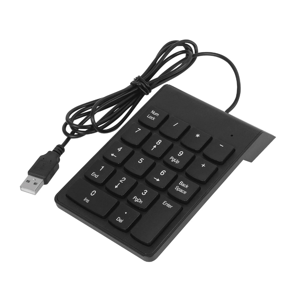 Mini Slim Wired USB Numeric Digital Keyboard Number Pad (18 Keys) แบบมี ...