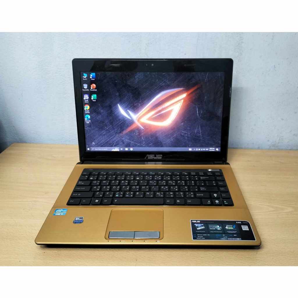 โน๊ตบุค Asus K43E Core i3 RAM 4 SSD 256GB. มือ2 สภาพสวย แบตเก็บไฟ 2ชม. ...