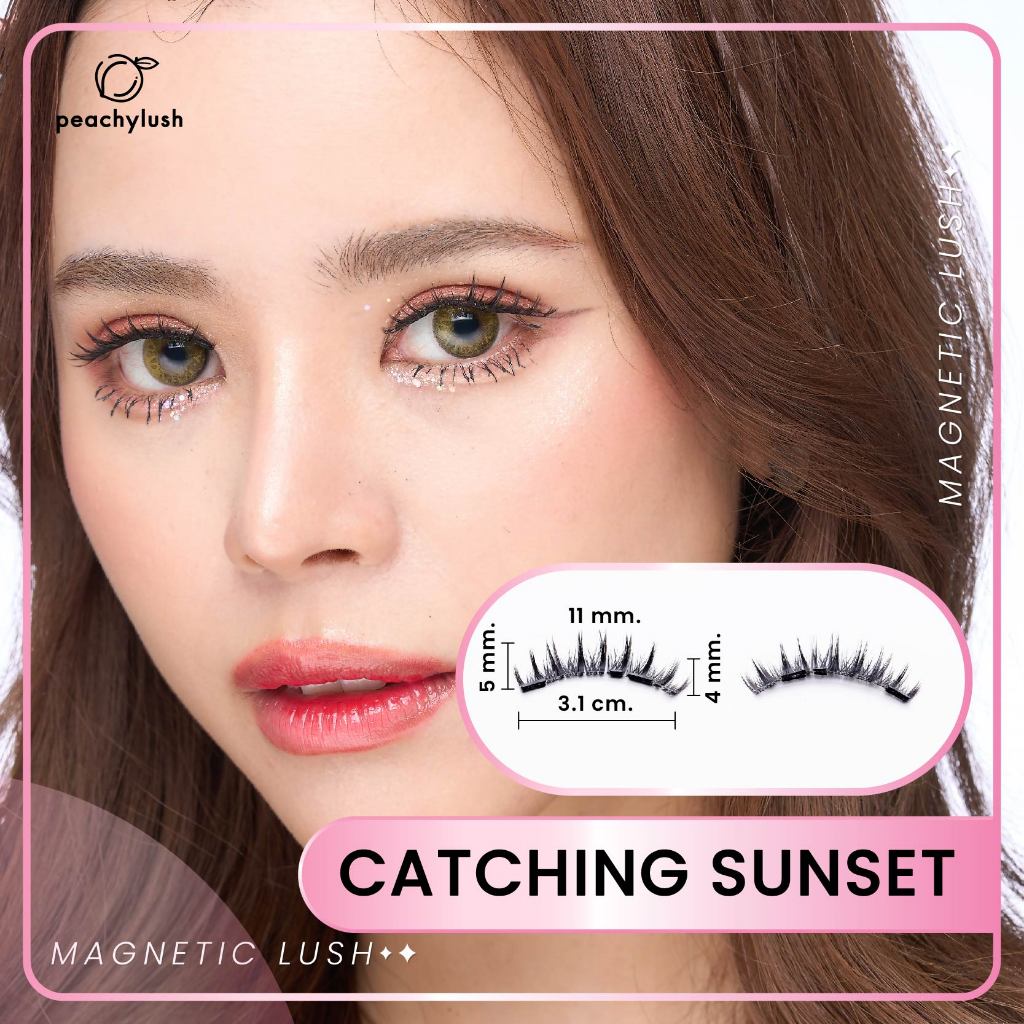 PEACHY LUSH ขนตาแม่เหล็ก รุ่น CATCHING SUNSET (เฉพาะขนตา) | Shopee Thailand