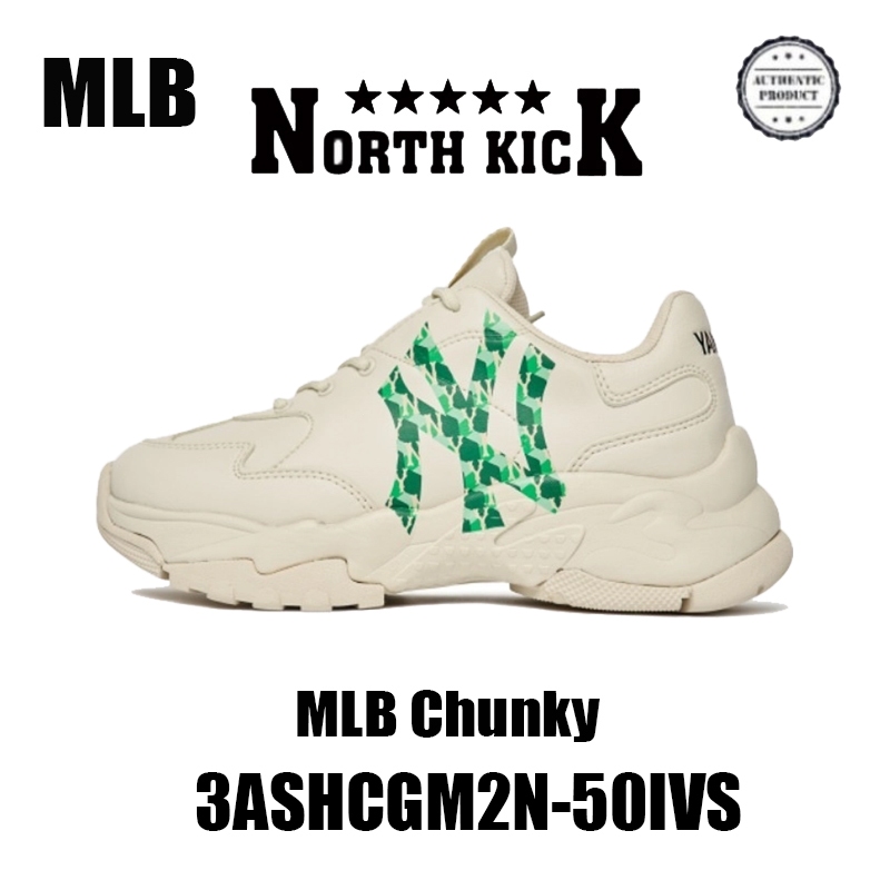 MLB Chunky Monogram Lt รองเท้าผ้าใบ 3ASHCGM2N-50IVS | Shopee Thailand