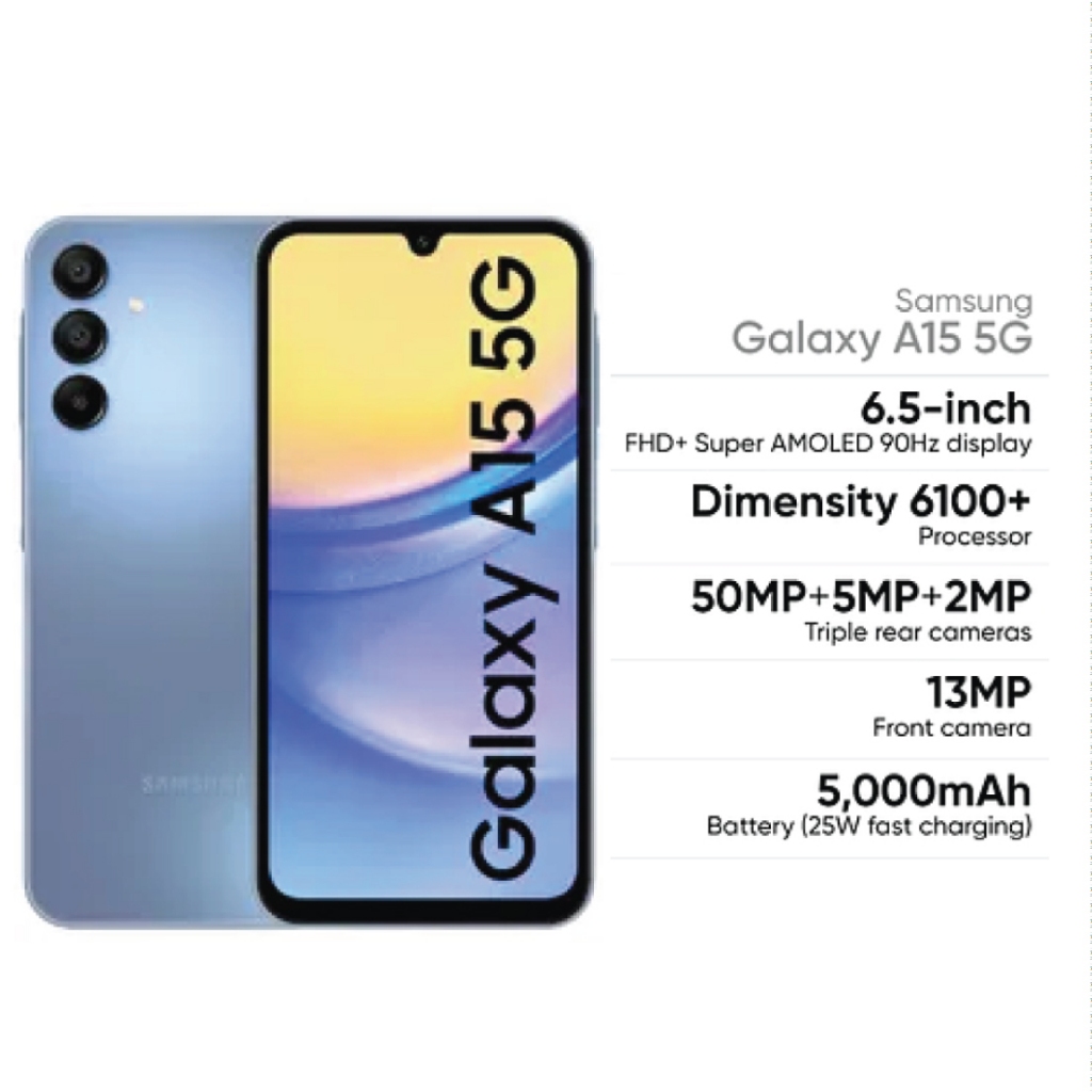 [New] Samsung Galaxy A15 5G l OLED l 90Hz l Dimensity 6100+ แบตเตอรี่ : 5000mAh l Galaxy A15 4G ...