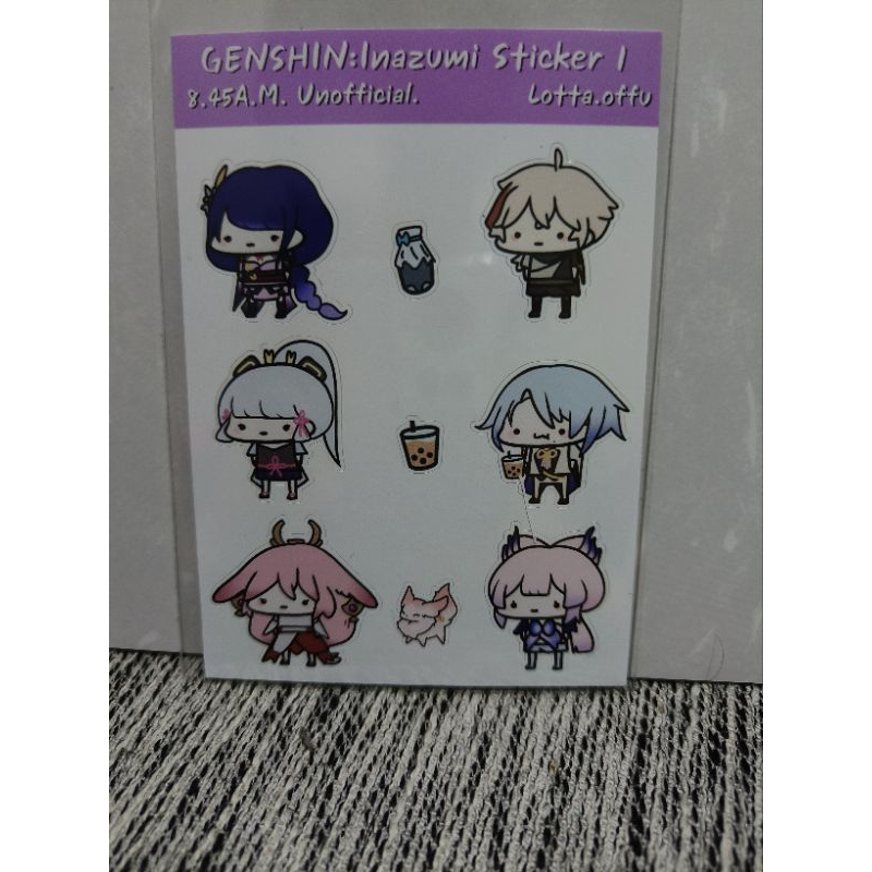 Genshin Impact Fanart Sticker Sheet:Inazuma v.1 | Shopee Thailand