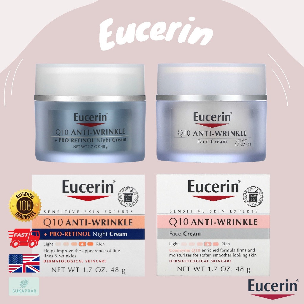 พร้อมส่ง Eucerin Q10 Anti-Wrinkle Face Creme Pro-Retinol Night Cream ...