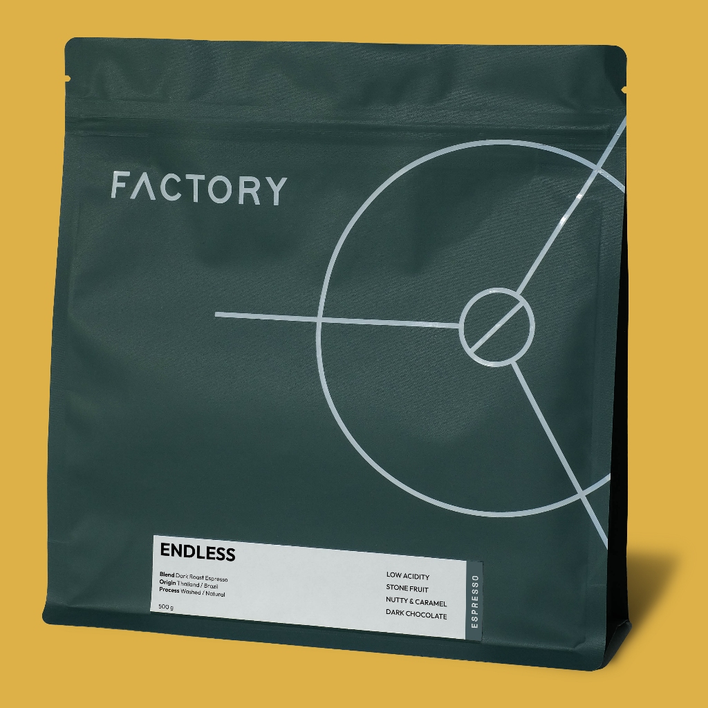 Factory Coffee เมล็ดกาแฟ กาแฟเบลนด์ Endless I ขนาด 100/200/500g (Dark ...