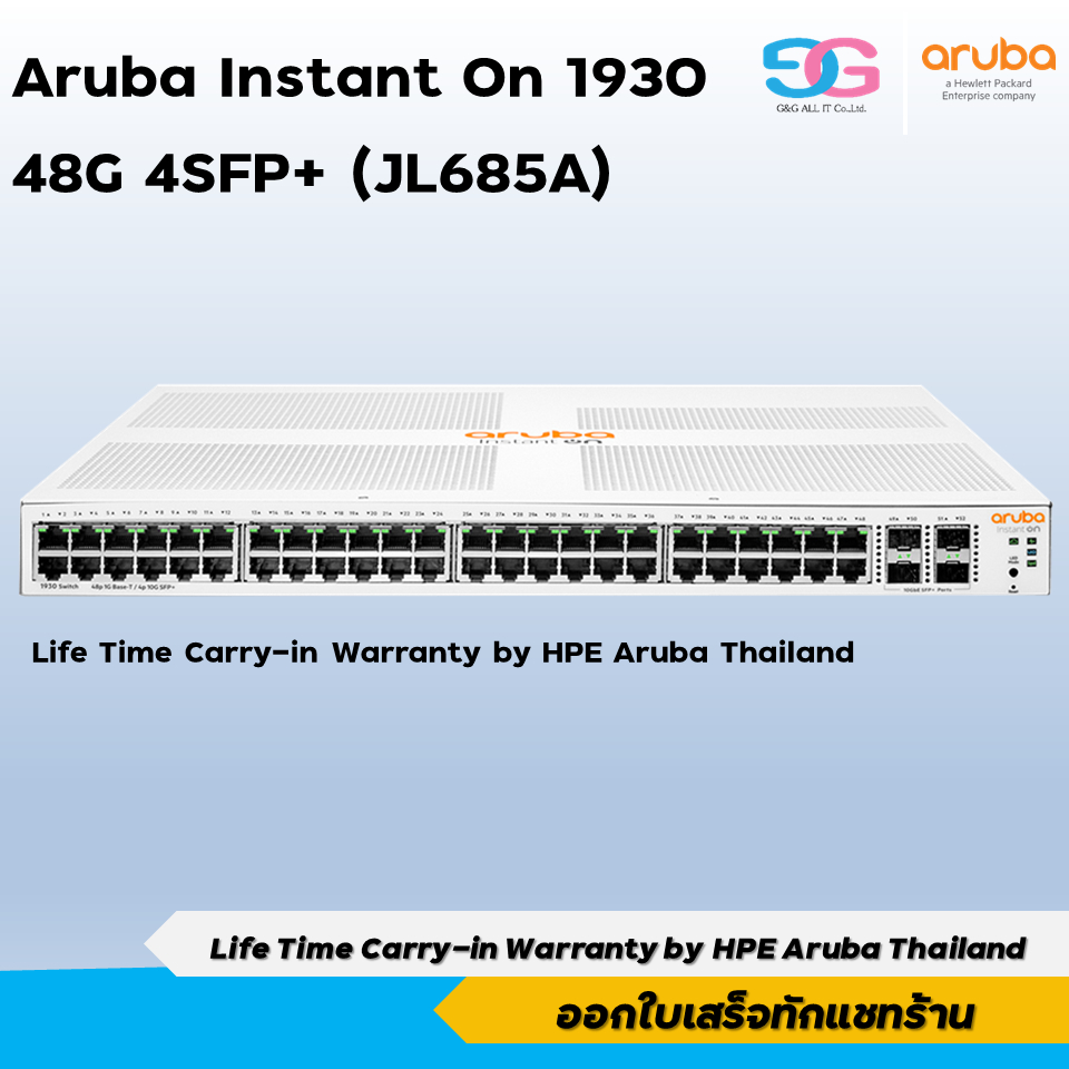 Aruba | JL685A Instant On 1930 48G 4SFP/SFP+ Switch | Shopee Thailand