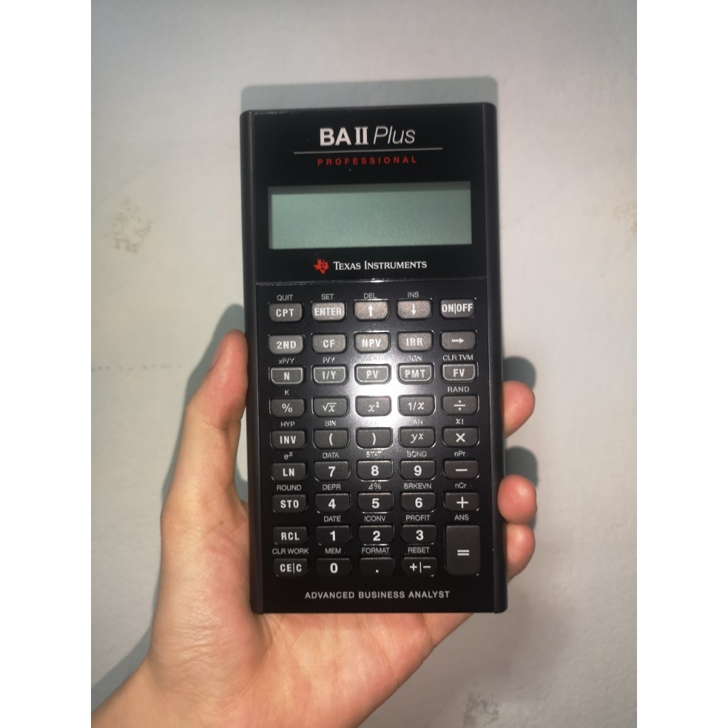 เครื่องคิดเลข Texas Instruments BA II Plus Professional มือสองสภาพ 99% ...