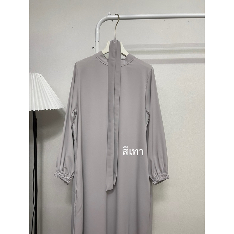 Abaya basic อบาย่า เดรสยาว ชุดมุสลิม แฟชั่นชุดมุสลิม ชุดยาว | Shopee Thailand