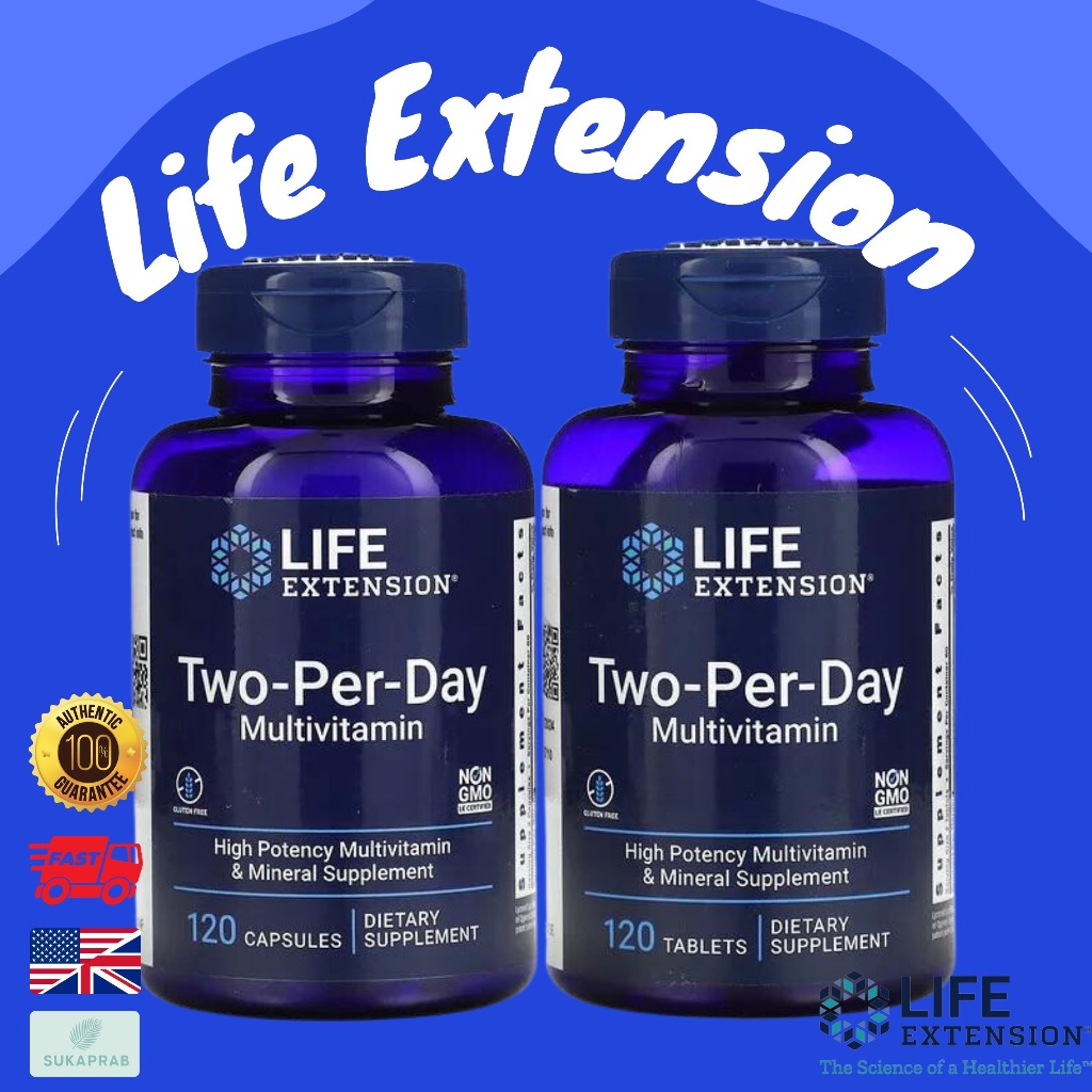 พร้อมส่ง Life Extension Two-Per-Day Multivitamin 60 120 Capsules ...