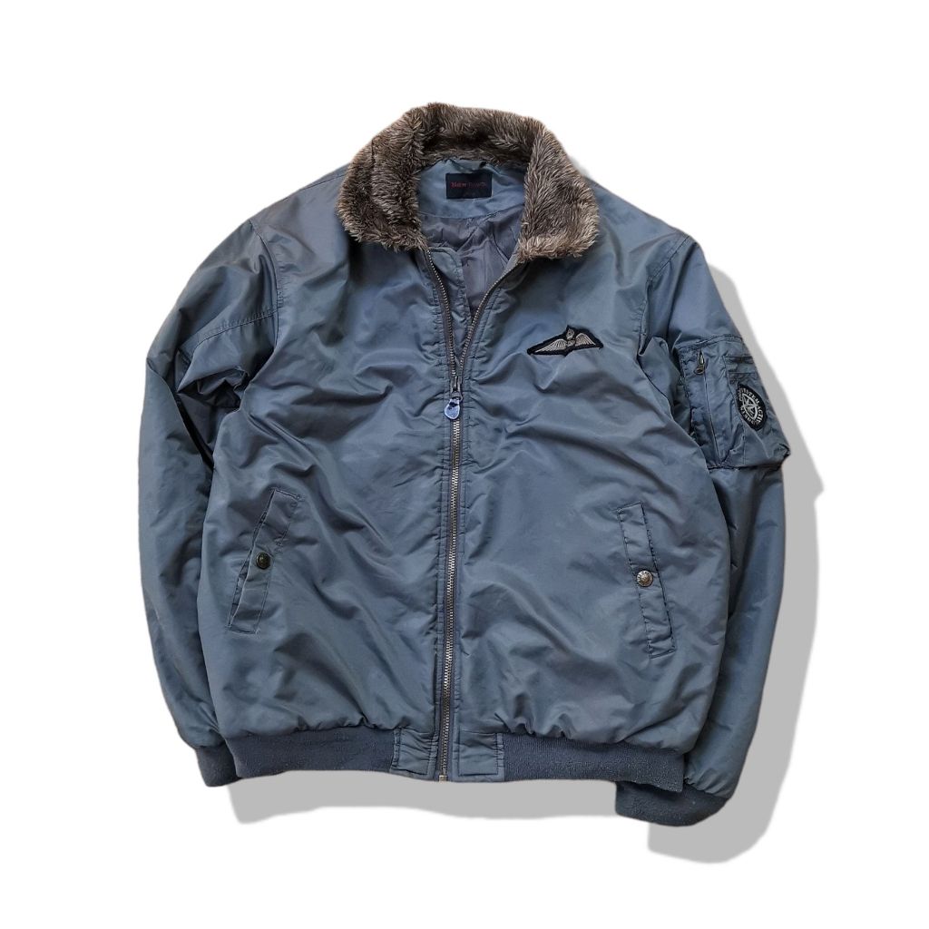 New Roads Green Pilot Flight Jacket รอบอก 48” | Shopee Thailand