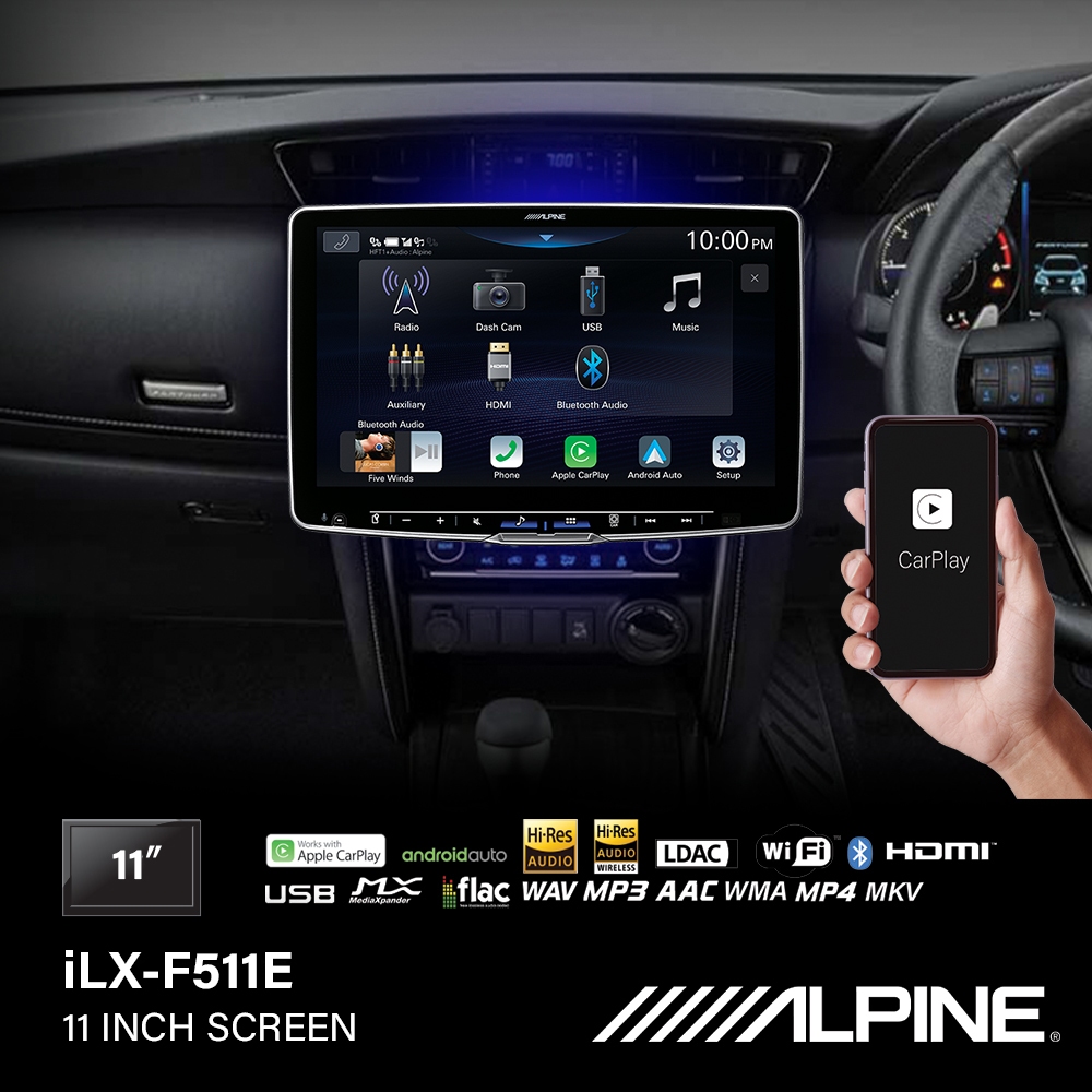 Alpine ใหม่! หน้าจอรถยนต์ iLX-F511E (RP00039A01) หน้าจอขนาด 11 นิ้ว 1 ...
