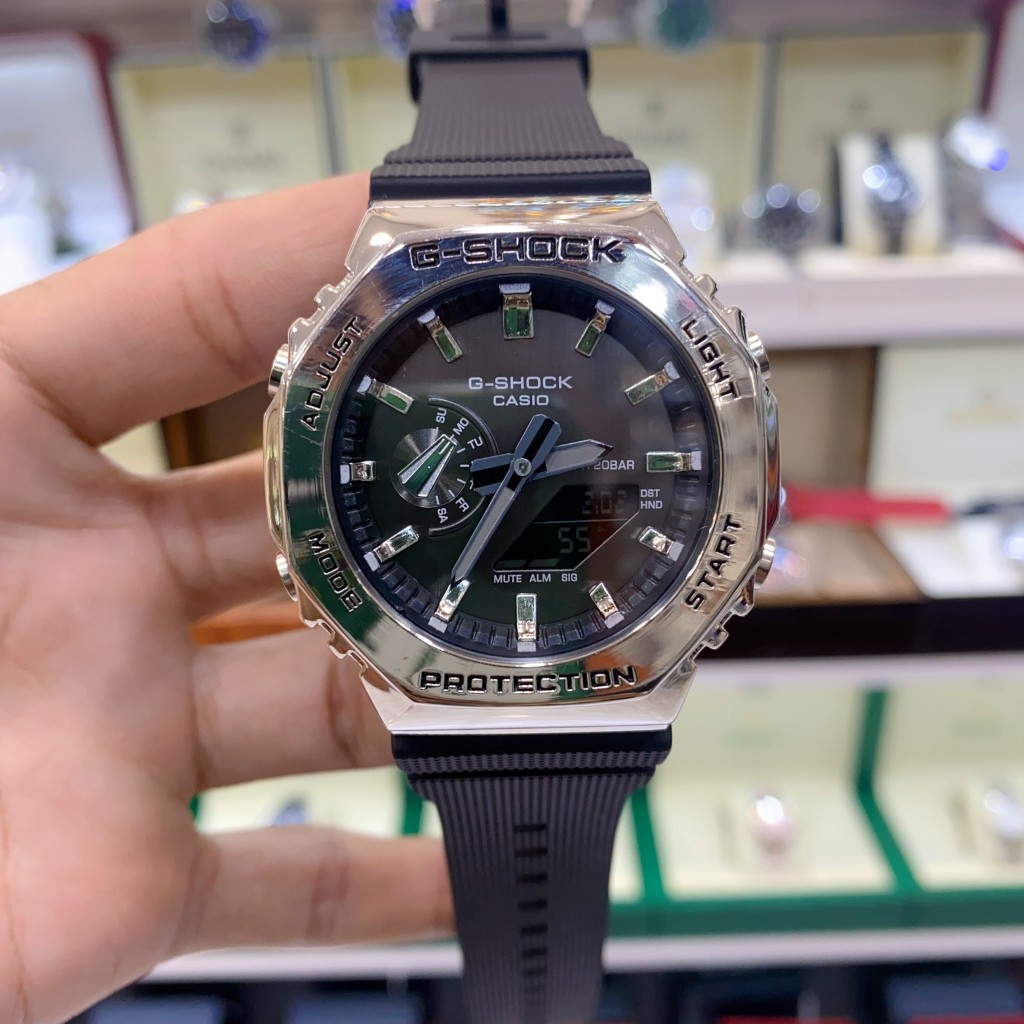 นาฬิกาg-s-h-o-c-kขนาด42mmสายซีลิโคลนพร้อมกล่อง | Shopee Thailand