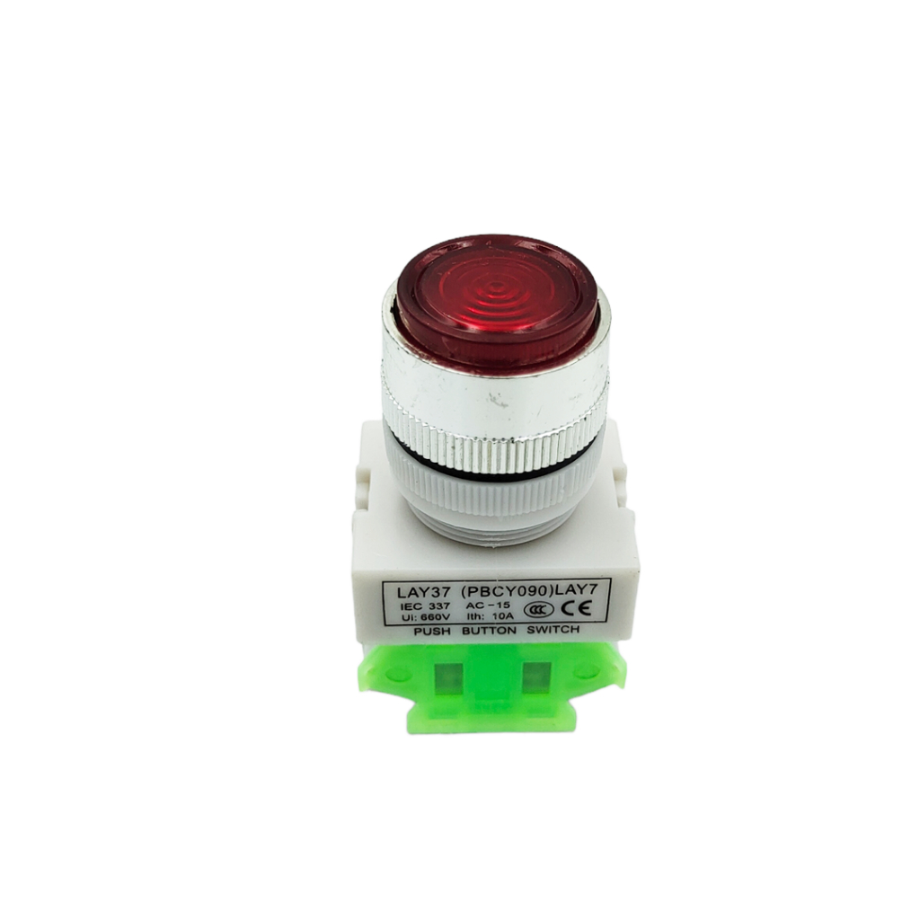 Y090-11DNZS PUSH BUTTON LAMP SWITCH.สวิตช์ปุ่มกดมีแลมป์โชว์ ขนาด 22มิล กดติดกดดับ(กดล็อค) 220V ...