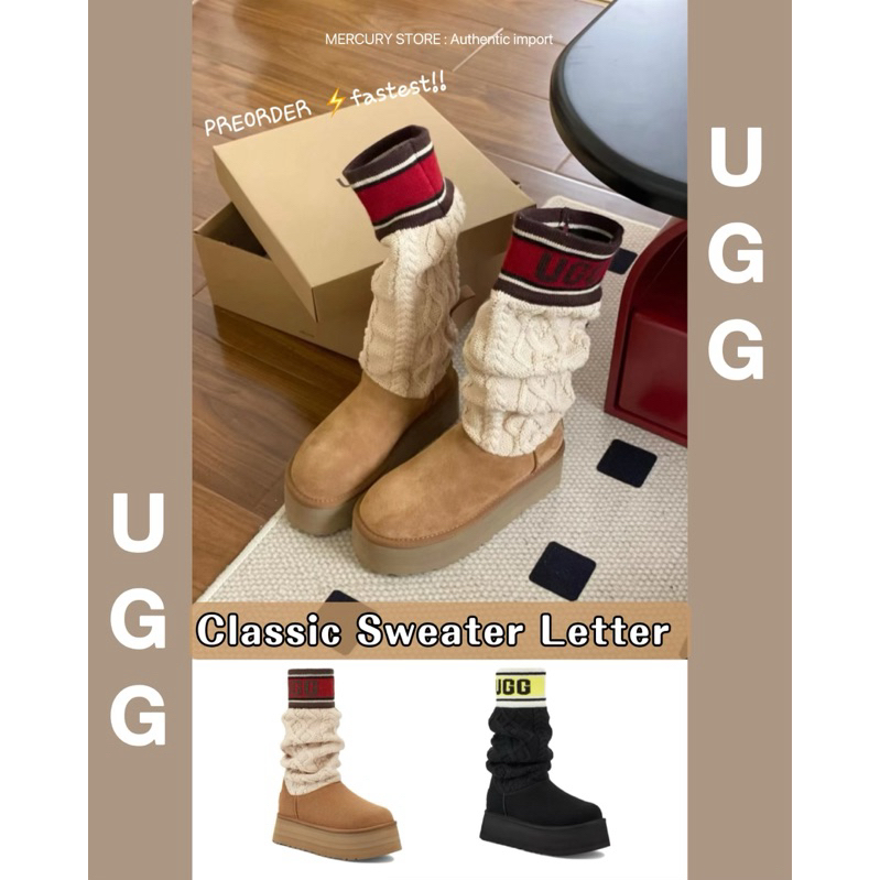 UGG - Classic Sweater Letter แท้100%ตรวจสอบได้! | Shopee Thailand