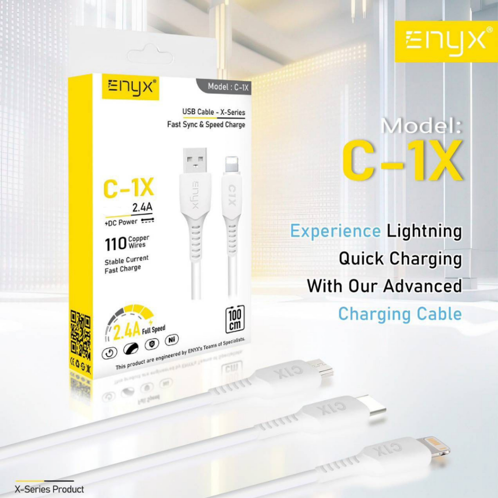 สายชาร์จ【ENYX】Fast Charge ชาร์จเร็ว USB Cable to IP/Micro/Type-C 2.4A ชาร์จไว รุ่น C-1X | Shopee ...