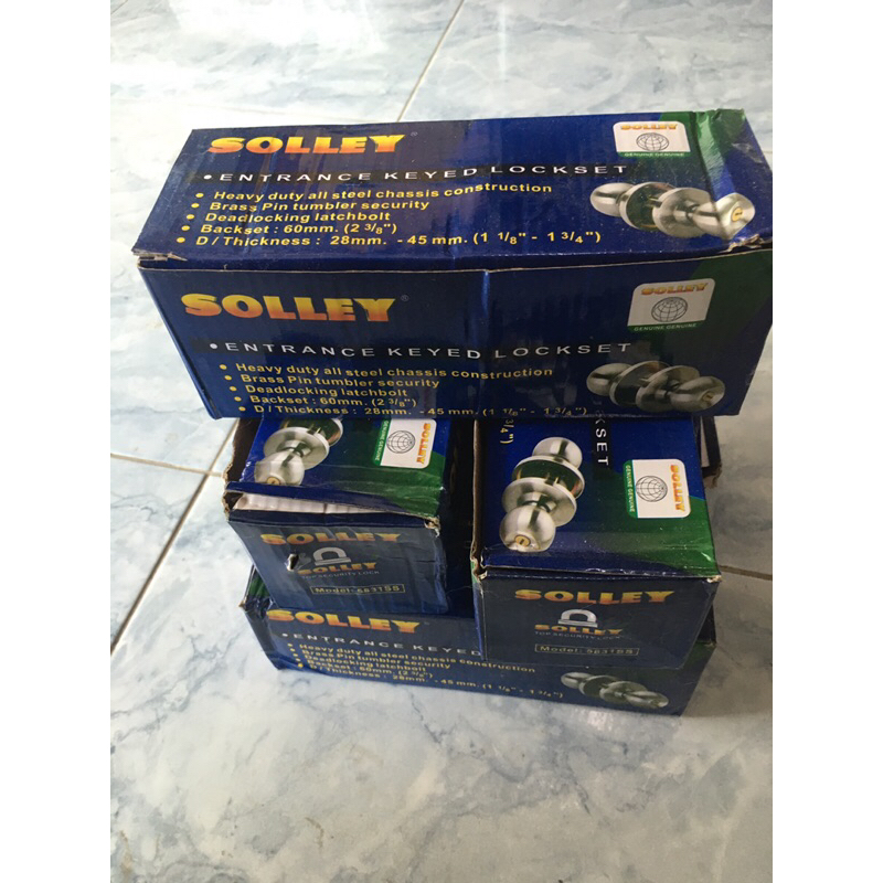 ชุดลูกบิดประตู SOLLEY สำหรับห้องทั่วไป อุปกรณ์ครบชุด ของใหม่ ขายเหมา 5 ...