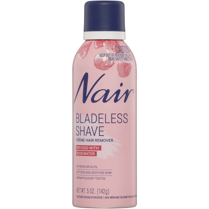 ครีมกำจัดขน Nair Bladeless Shave Rosewater 142g | Shopee Thailand