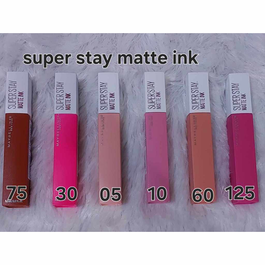 MAYBELLINE Super Stay matte Ink ลิปแมท #05 #60 #55 #10 #30 #35 #15 #160 ...