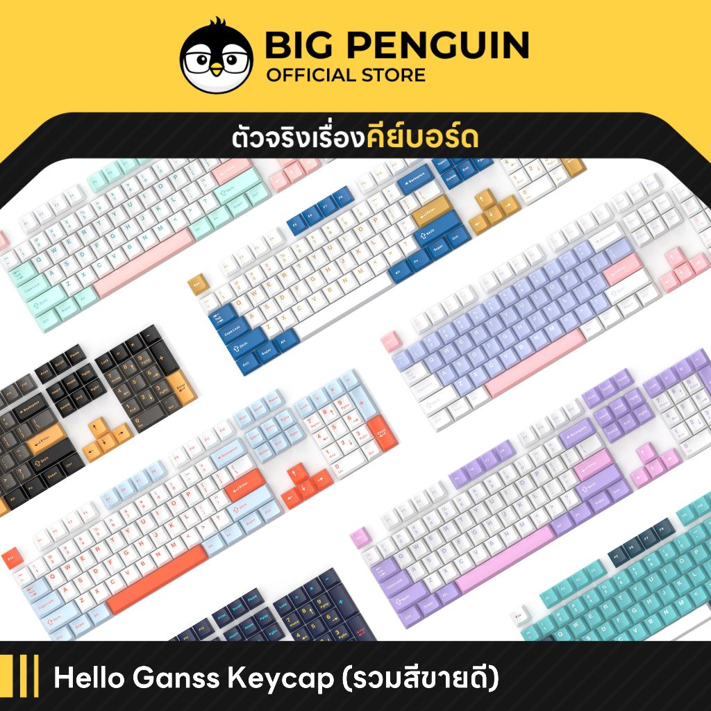 [ลด12% โค้ด CLSMAY12] Keycap Hello Ganss Keycap คีย์แคปภาษาไทย Premium ...