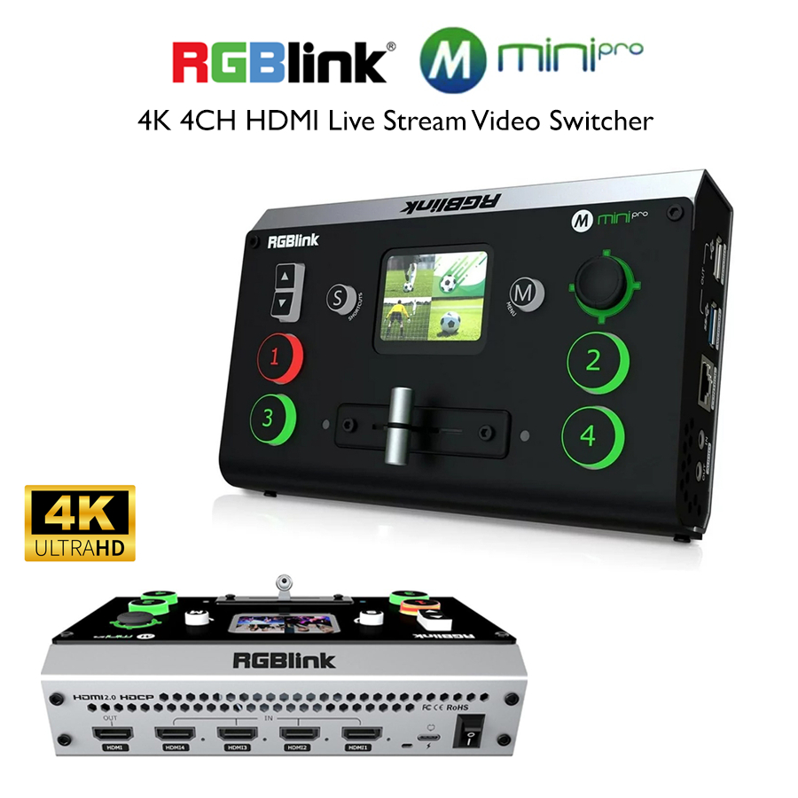 RGBlink mini-Pro All-in-One 4K 4CH HDMI Live Stream Video Switcher | Shopee Thailand
