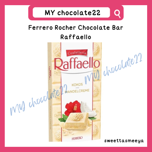 Ferrero Rocher chocolate bar ขนาด 90g / Raffaello Chocolate bar 90g ...