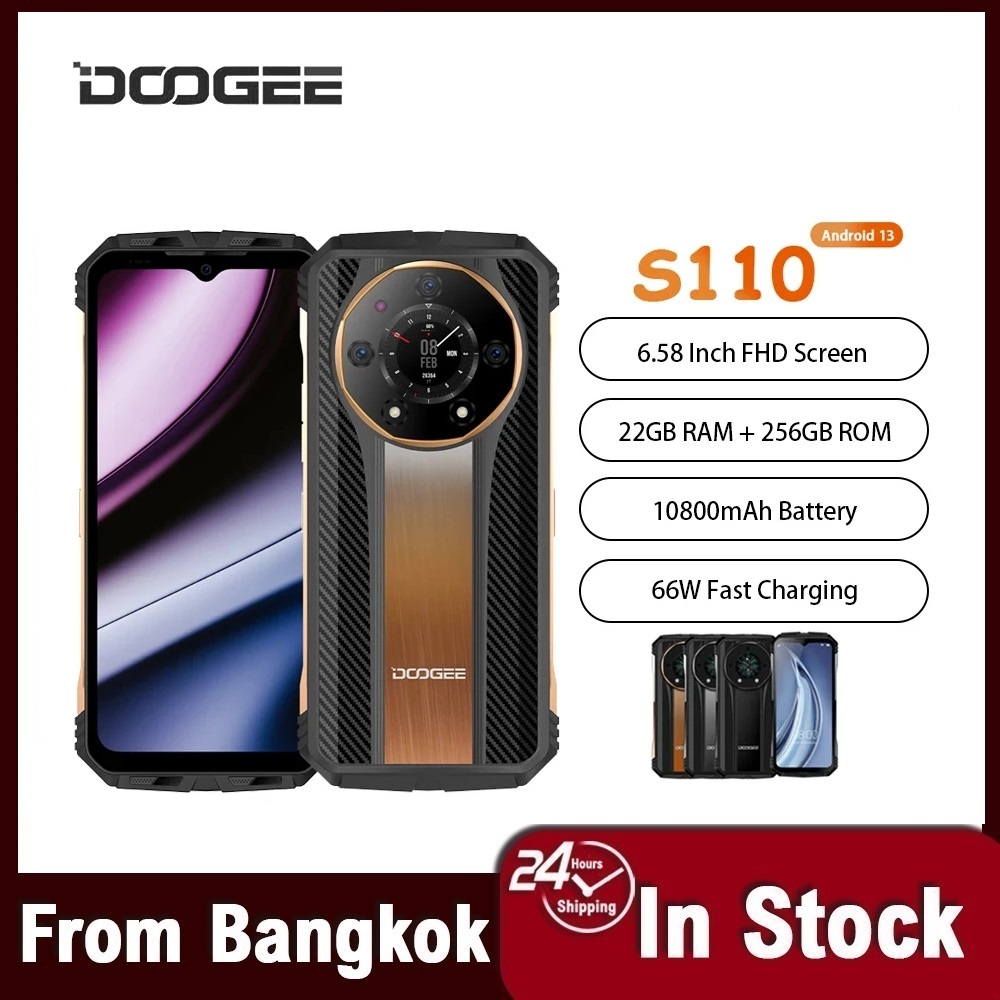 DOOGEE S110 smartphone 6.58” Rugged Phone FHD Waterdrop Screen Helio ...