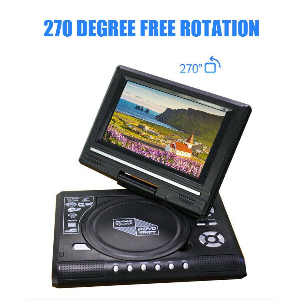 7.8_ Portable USB DVD Player HD CD Player 16_9 LCD Widescreen Card ...