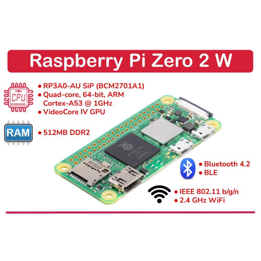 Official Raspberry Pi Zero 2 W Single Board Computer / Case | Shopee ...