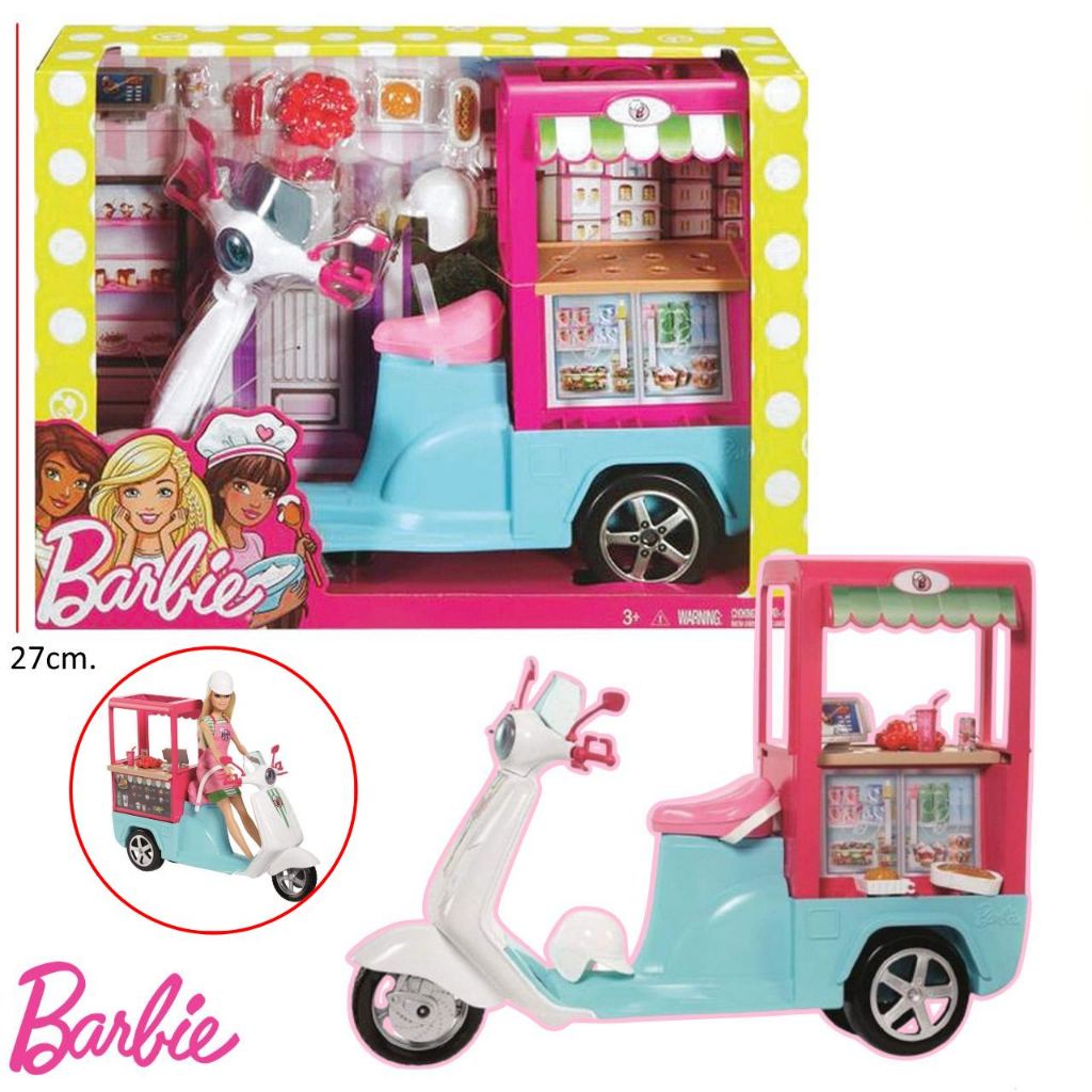 Barbie Bistro Cart Playset ชุดรถร้านอาหารขนาดเล็ก อุปกรณ์ครบชุด ลิขิทธิ ...