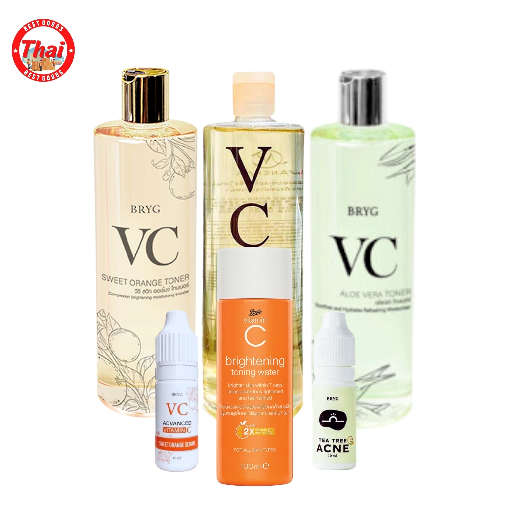 VC Toner BRYG 500ml. โทนเนอร์บำรุงผิวหน้าและ แต้มสิว บริก เซรั่ม 10 มล. ...