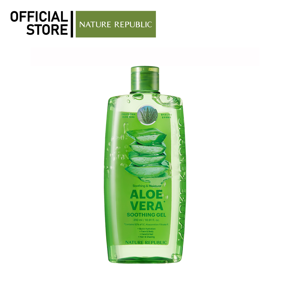 NATURE REPUBLIC SOOTHING & MOISTURE ALOE VERA 92% SOOTHING GEL (310ml ...