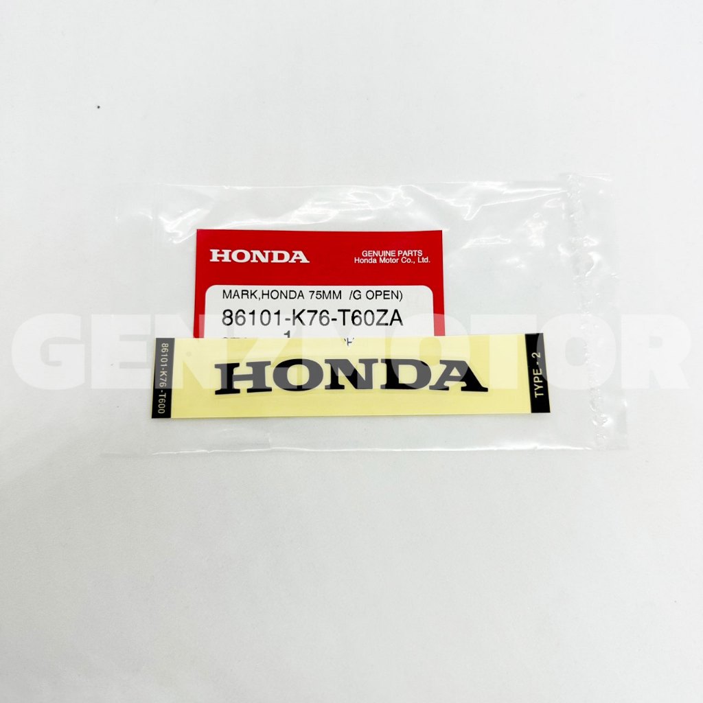 แถบเครื่องหมาย สติ๊กเกอร์ตัวโค้ง สติ๊กเกอร์ HONDA 75 mm. แท้ศูนย์ 86101 ...