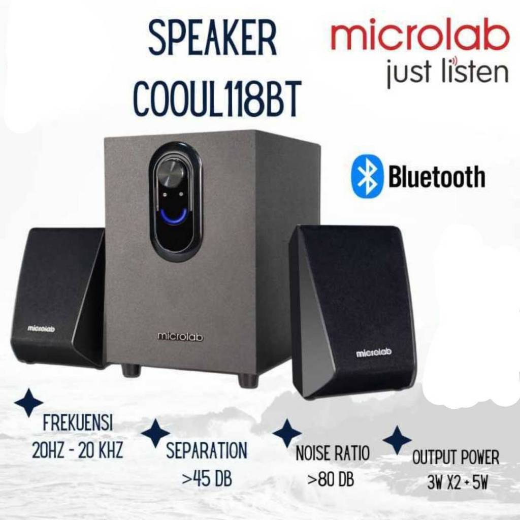 ลำโพงบลูทูธ ลำโพงต่อคอม Microlab COOUL 118BT ลำโพงคอมพิวเตอร์ 2.1 ...