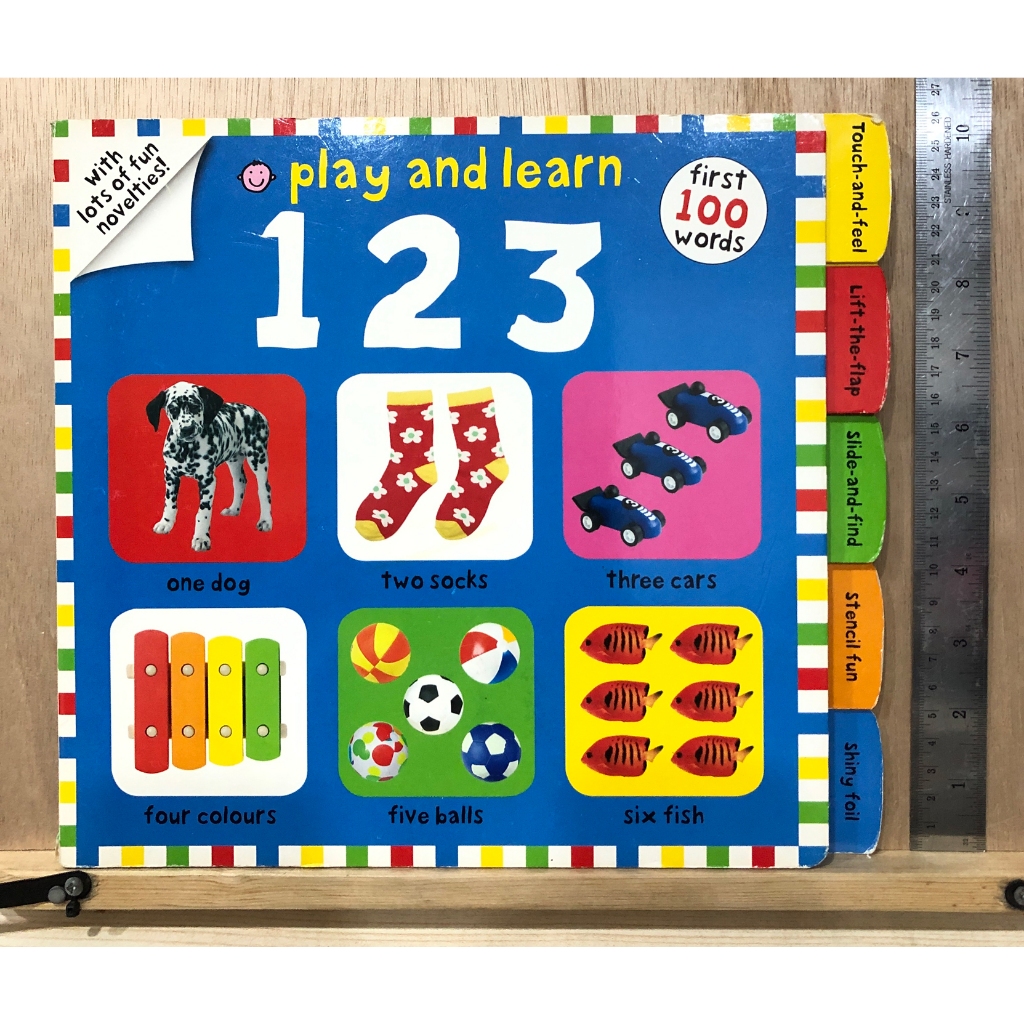 หนังสือภาษาอังกฤษ Board Book Priddy Book Play and learn 123 first 100 ...
